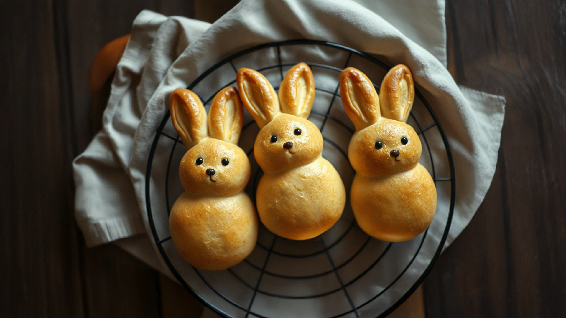 Süße Hefeteig-Häschen